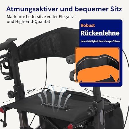 VOCIC Z52: Faltbarer Leichtgewicht-Rollator für Gelände & Outdoor – Vocic